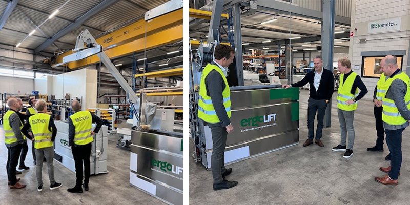 Arend Kisteman (VVD) op werkbezoek bij Stameta/Ergolift in Staphorst ...