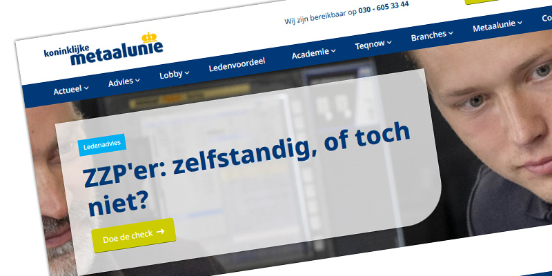 De ZZP-Check van Metaalunie: hulpmiddel om na te gaan of een zzp’er zelfstandig is - Koninklijke ...